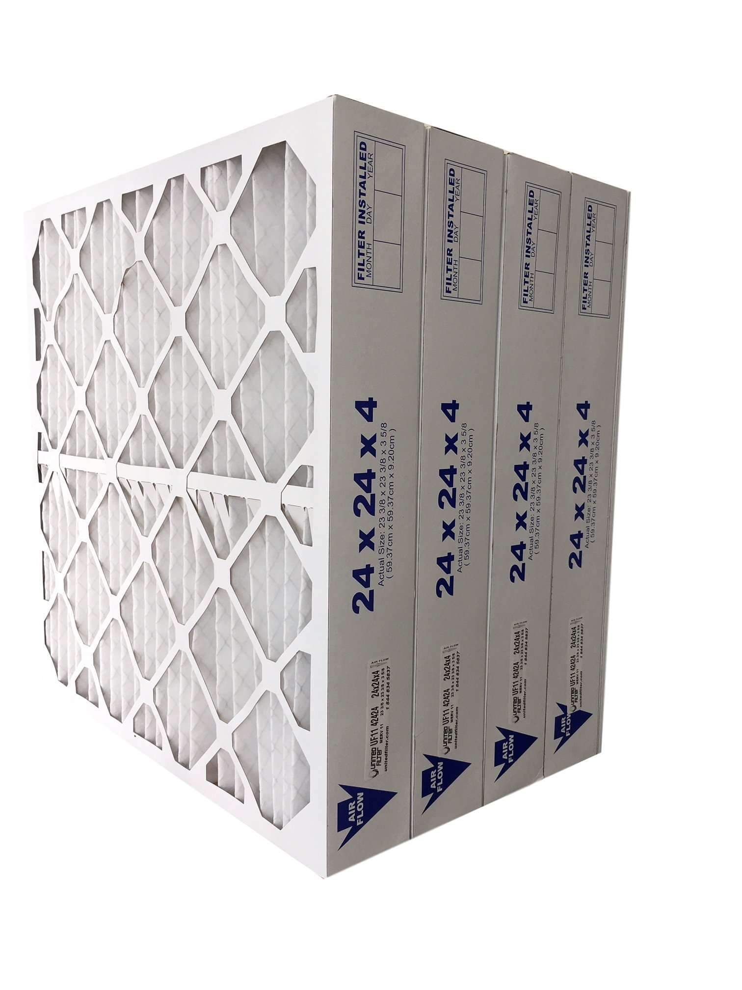 Buy 24x24x4 MERV 11 Pleated Furnace Filter Online - United Filter